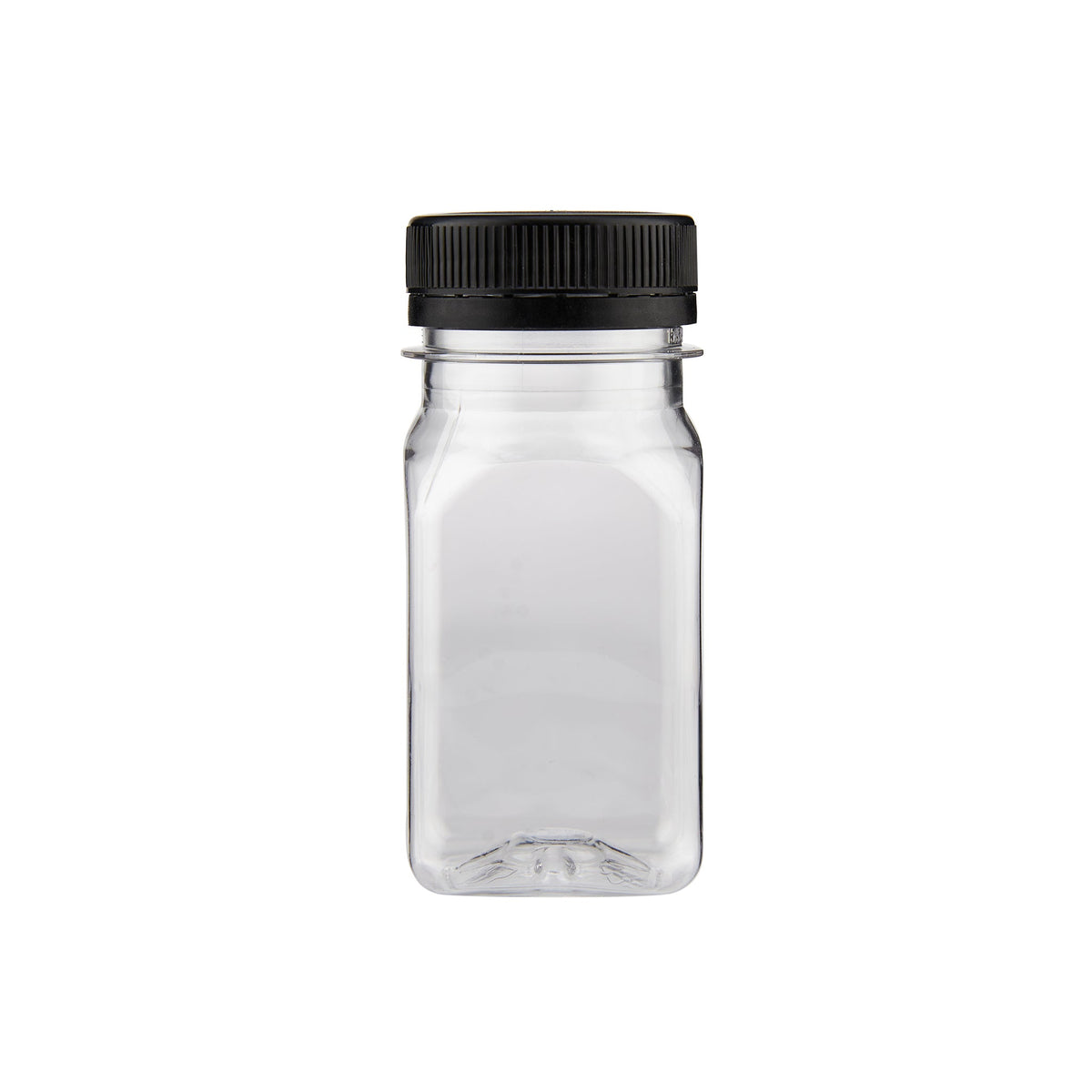 Plastic Square Bottle with Black Cap – hotpack.qa
